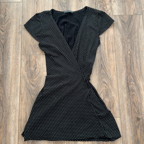 Brandy Melville | Dresses | Brandy Melville Black Wrap Dress | Poshmark
